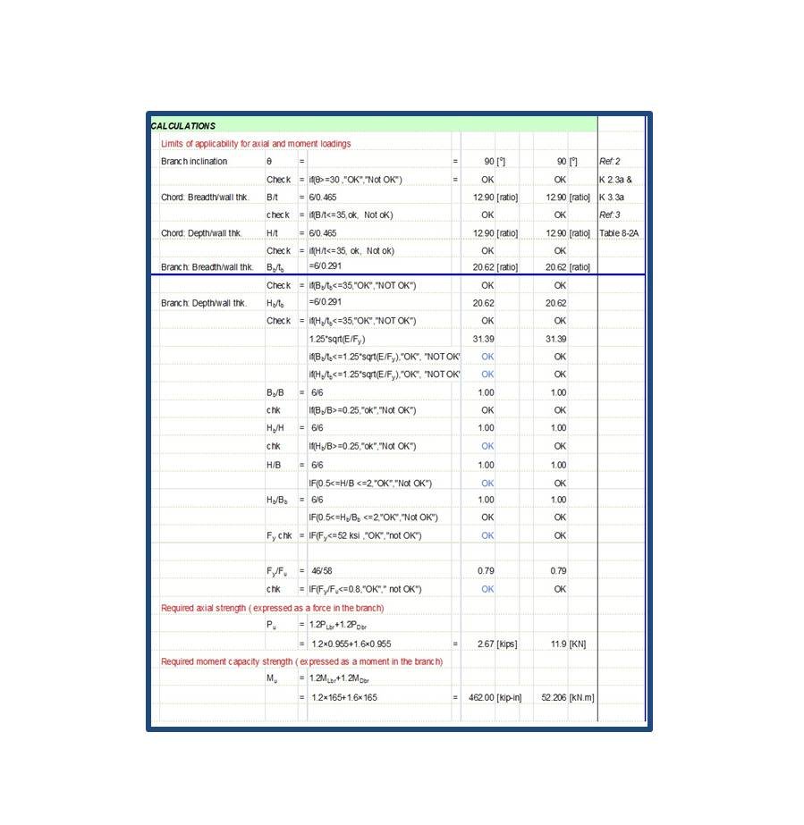 HSS Virendeel Connections Design Excel Sheet - Get into Cart